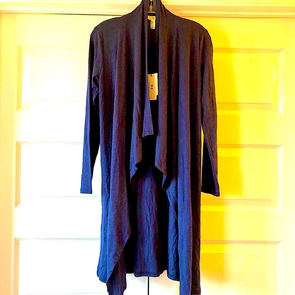 H by Halston | Sweaters | Nwt Halston Waterfall Openfront Long Cardigan ...